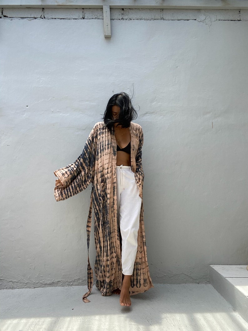 Lkb31 Oversized Length Long Kimono Robe Summerunisex Etsy