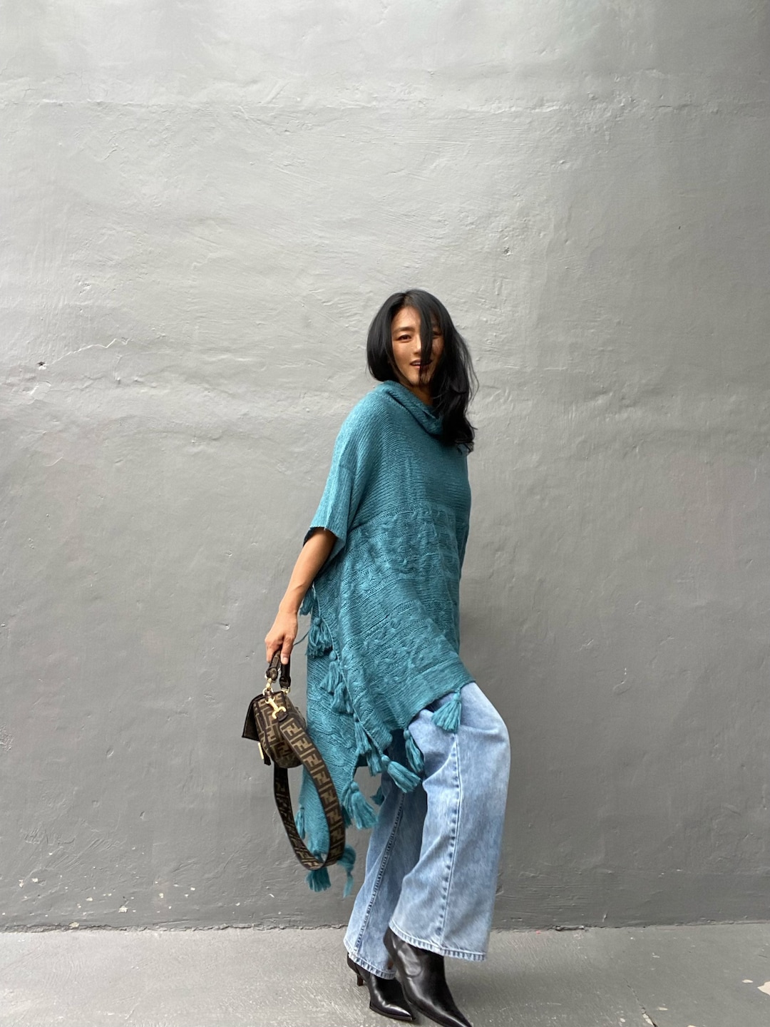 Swl34/sweater Long Tassel Cape, Poncho,shwel,trip,spring,poncho,boho ...