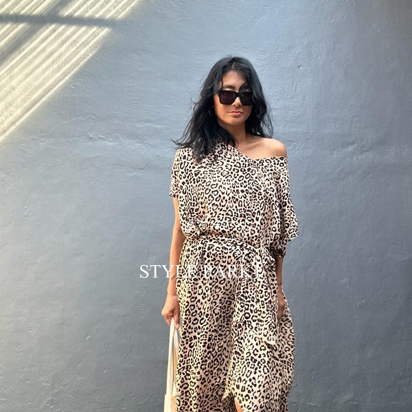 Leopard Beach Dress - Etsy UK