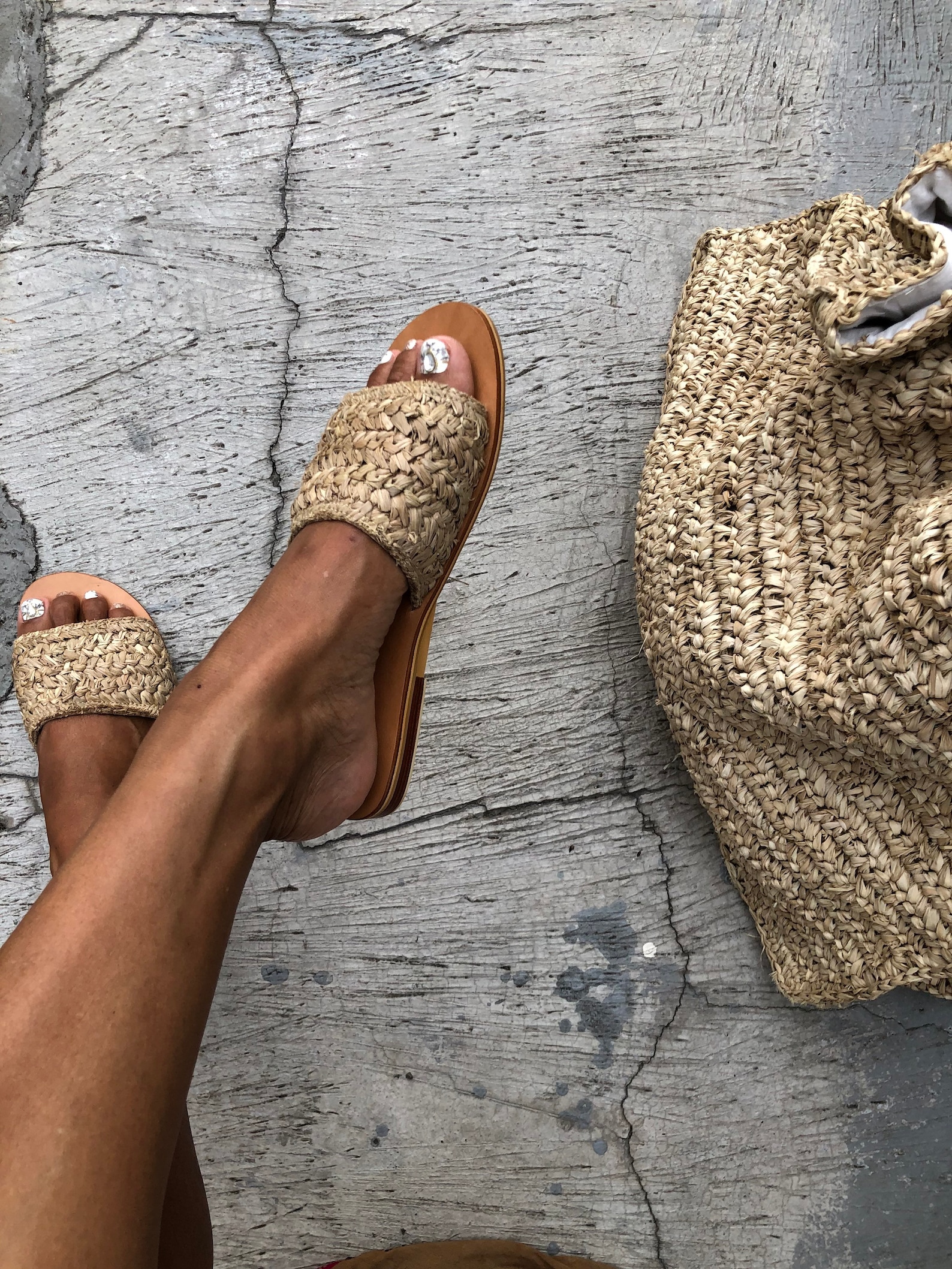 Sd08/raffia Shoes woven Women Sandalssummerslippersraffia - Etsy