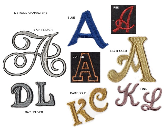 FABRIC Iron on Colourful LETTER'S NUMBER'S Embroidered - Etsy