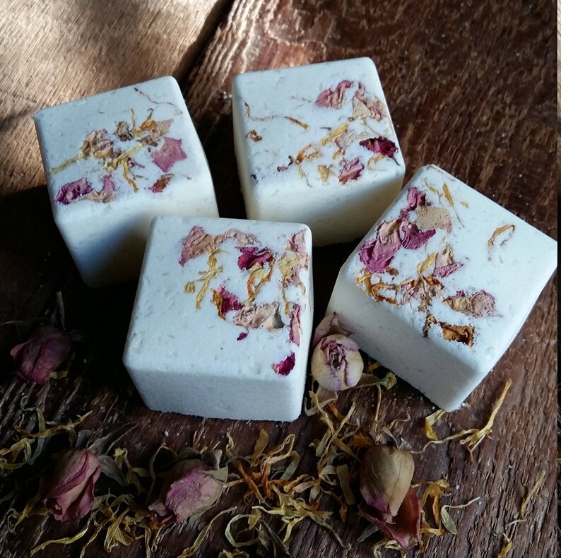 Rose Calendula Milk Bath Cubes Set of 4 Valentines Gift Box | Etsy