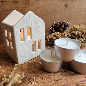 House Warming Gift Box, Ceramic Tea Light Holder, Wooden Soap Dish ...