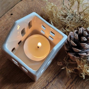 House Warming Gift Box, Ceramic Tea Light Holder, Wooden Soap Dish ...