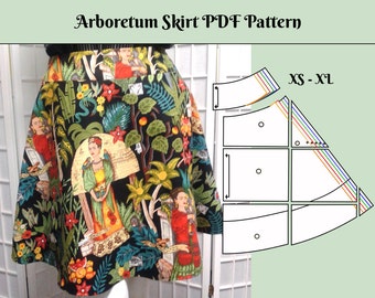 Yoke skirt pattern | Etsy