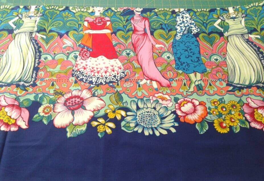 Frida Fabric La Catrina Marine ALL FIGURES Foklorico | Etsy