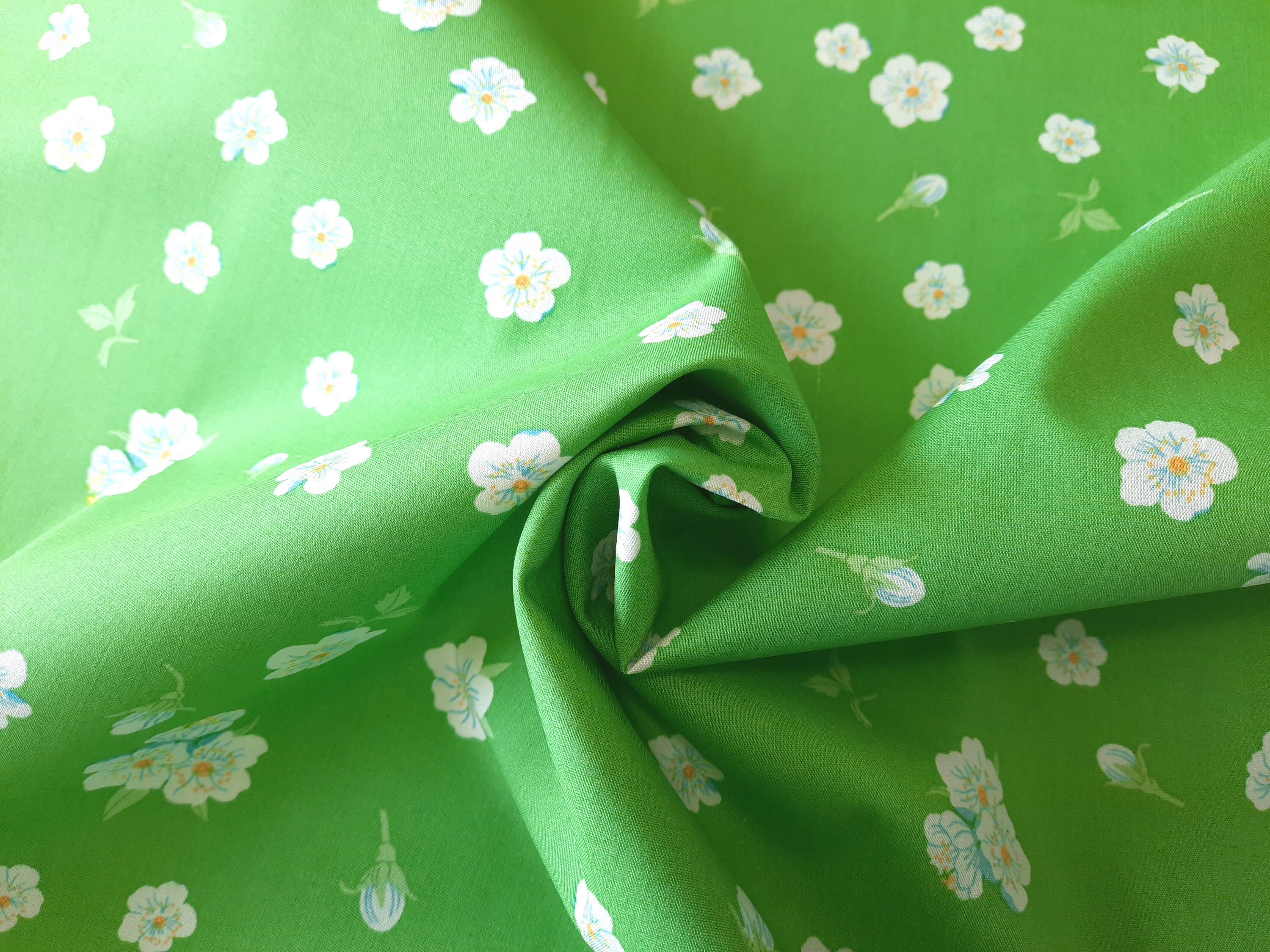 Plum Blooms Organic Cotton Poplin Fabric Flowering Trees - Etsy