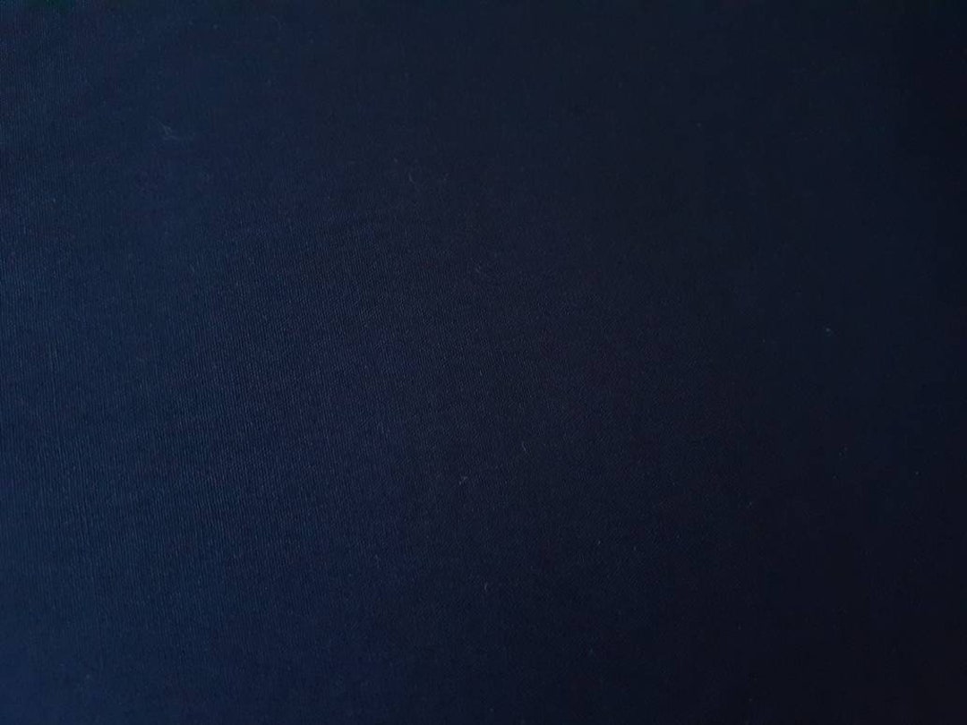 Dusk Midnight Navy Solid Color Fabric, 100% Organic Cotton Poplin ...