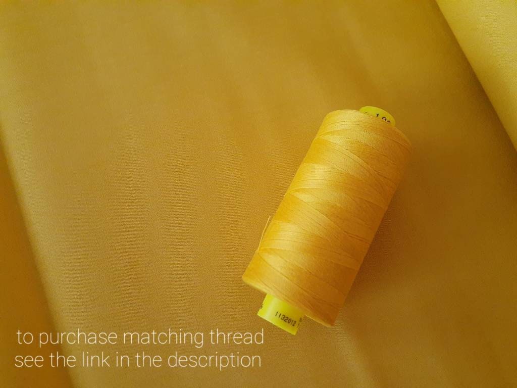 Marigold Solid Color Fabric, 100% Organic Cotton Poplin, Golden Yellow ...