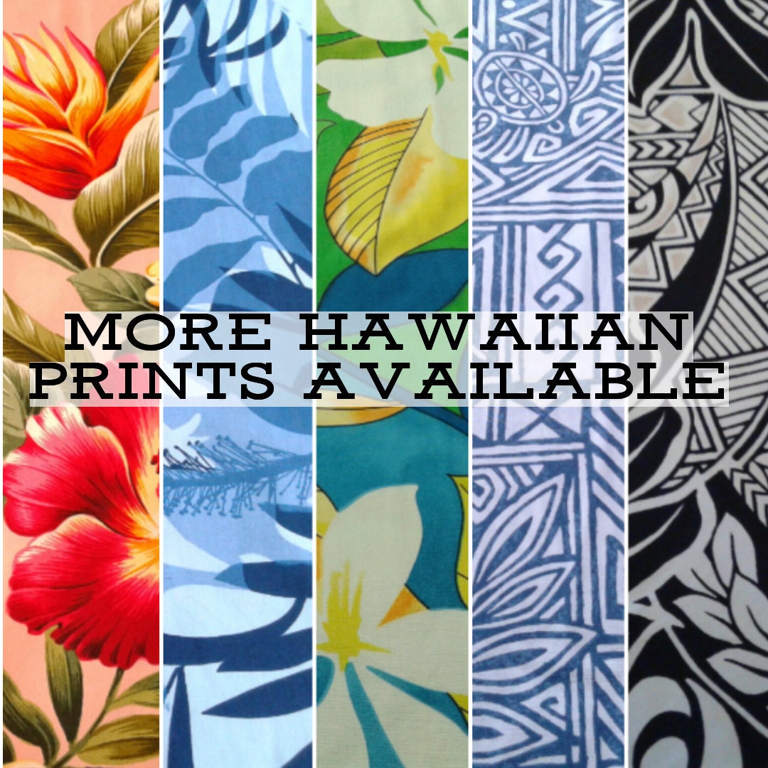 Sky Blue Hawaiian Print Fabric Bird of Paradise Hibiscus - Etsy