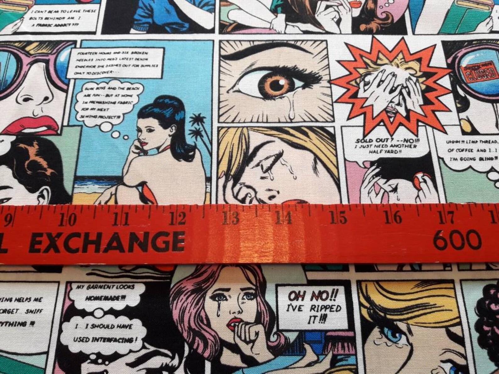 Sewing Sorrows Fabric Comic Strip Style Modern Sewing Woes - Etsy