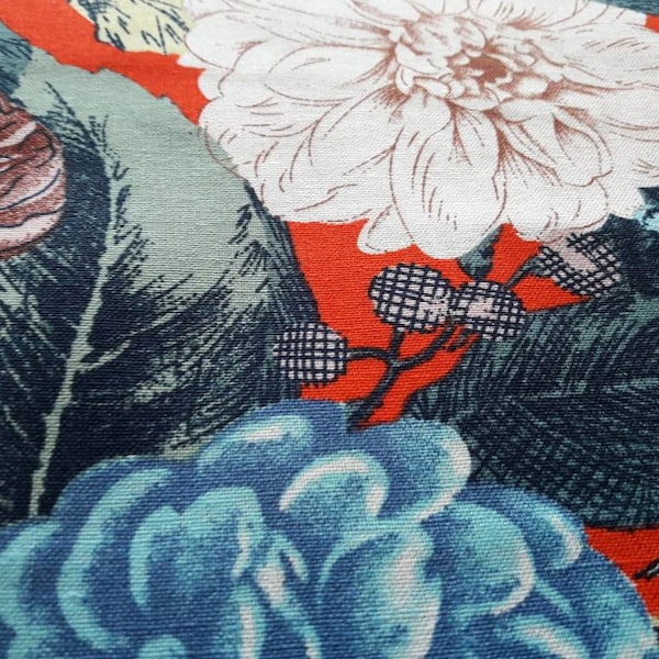 Floral Linen Fabric - Etsy