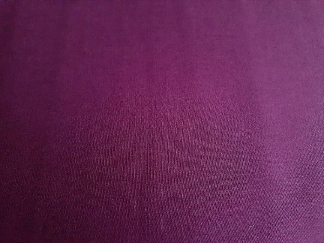 Dark Plum Solid Color Fabric, 100% Organic Cotton Poplin, Birch Fabrics ...