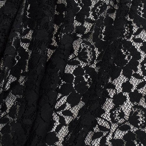 4 Way Stretch Lace Black With Scalloped Edge / by the Yard - Etsy