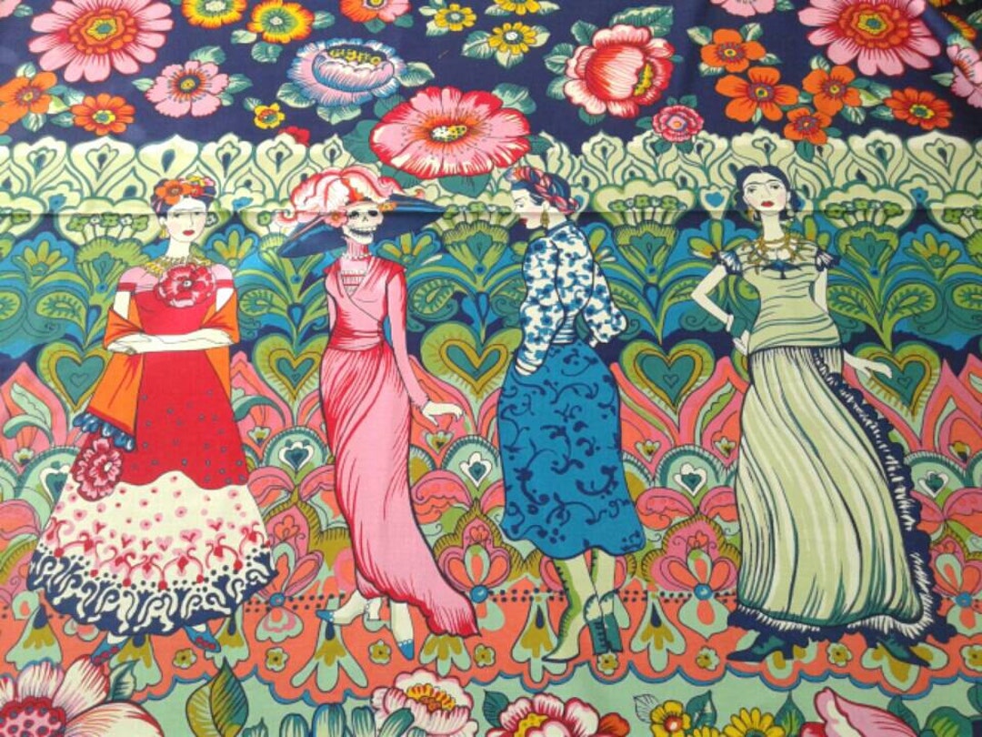 Frida Fabric, La Catrina Marine, ALL FIGURES, Foklorico, Alexander ...