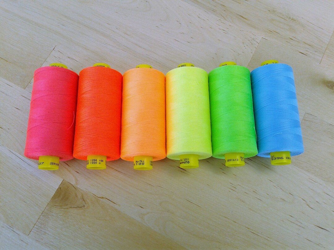 Neon Thread Gutermann Brand Choose One in Pink, Coral, Orange, Yellow ...