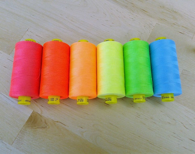 Neon Thread Gutermann Brand Choose One in Pink, Coral, Orange, Yellow ...