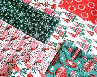 Retro Christmas Fabric | Etsy