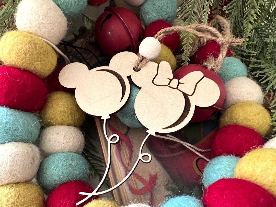 Mickey and Minnie Balloon Ornament Christmas Disney Inspired Ornament ...