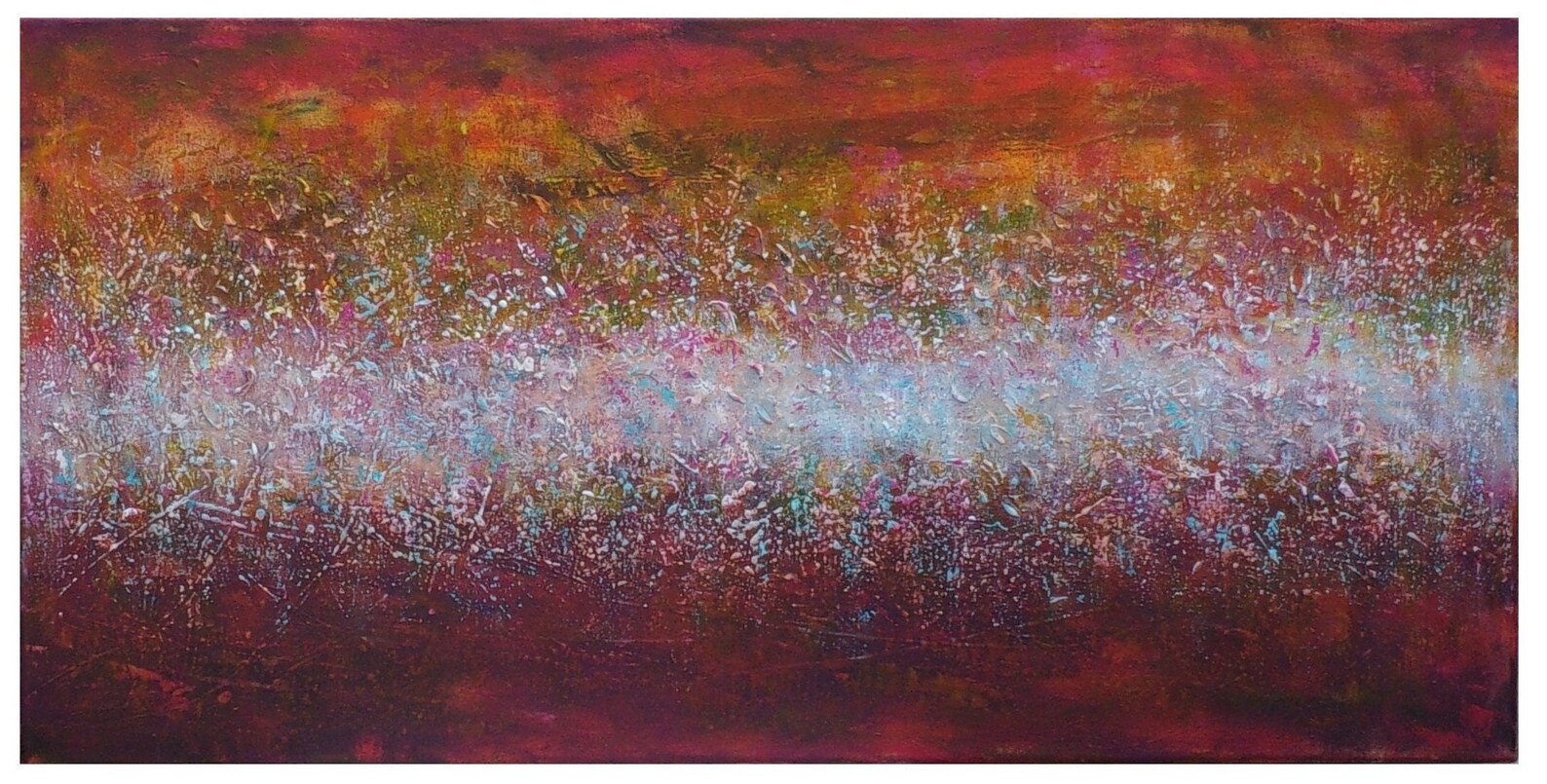 Abstract Painting, Rust Brown White, Autumn Colors, Textured Original ...