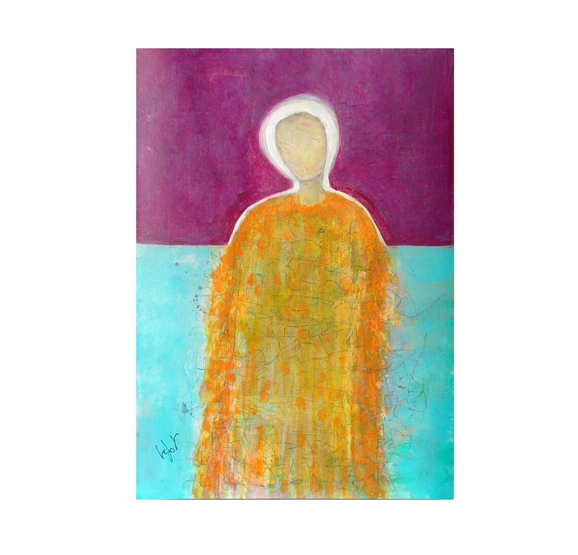 Faceless Figure, Colorful Human Form, Purple Orange Blue, Pop Uncommon ...