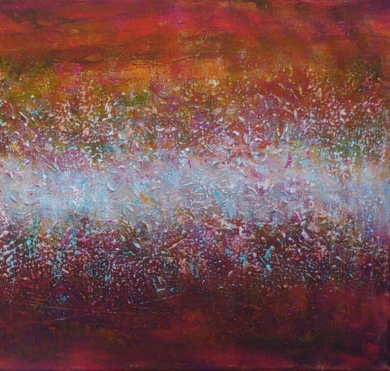 Abstract Painting, Rust Brown White, Autumn Colors, Textured Original ...