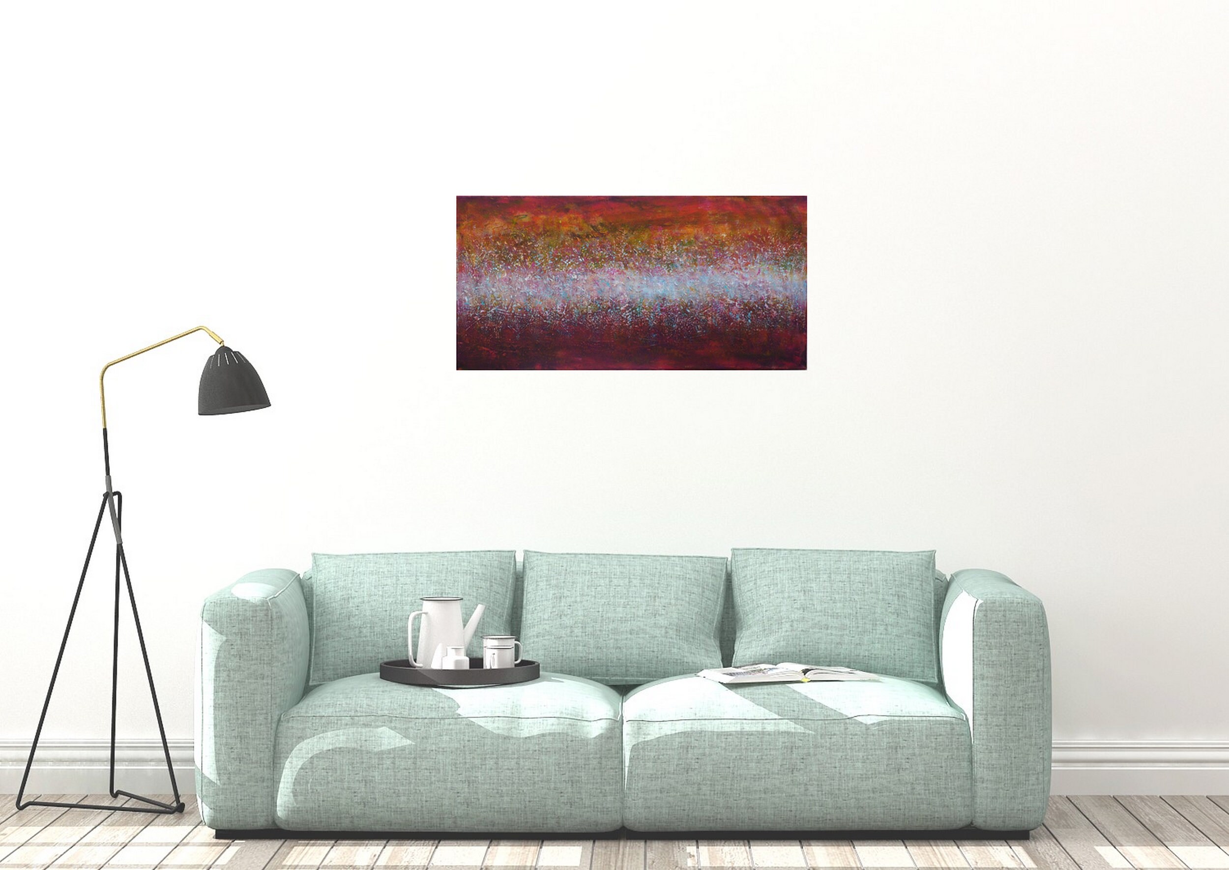 Abstract Painting, Rust Brown White, Autumn Colors, Textured Original ...