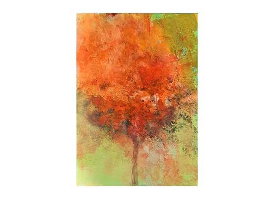 Colorful Tree Spring Wall Decor Original Abstract Painting - Etsy