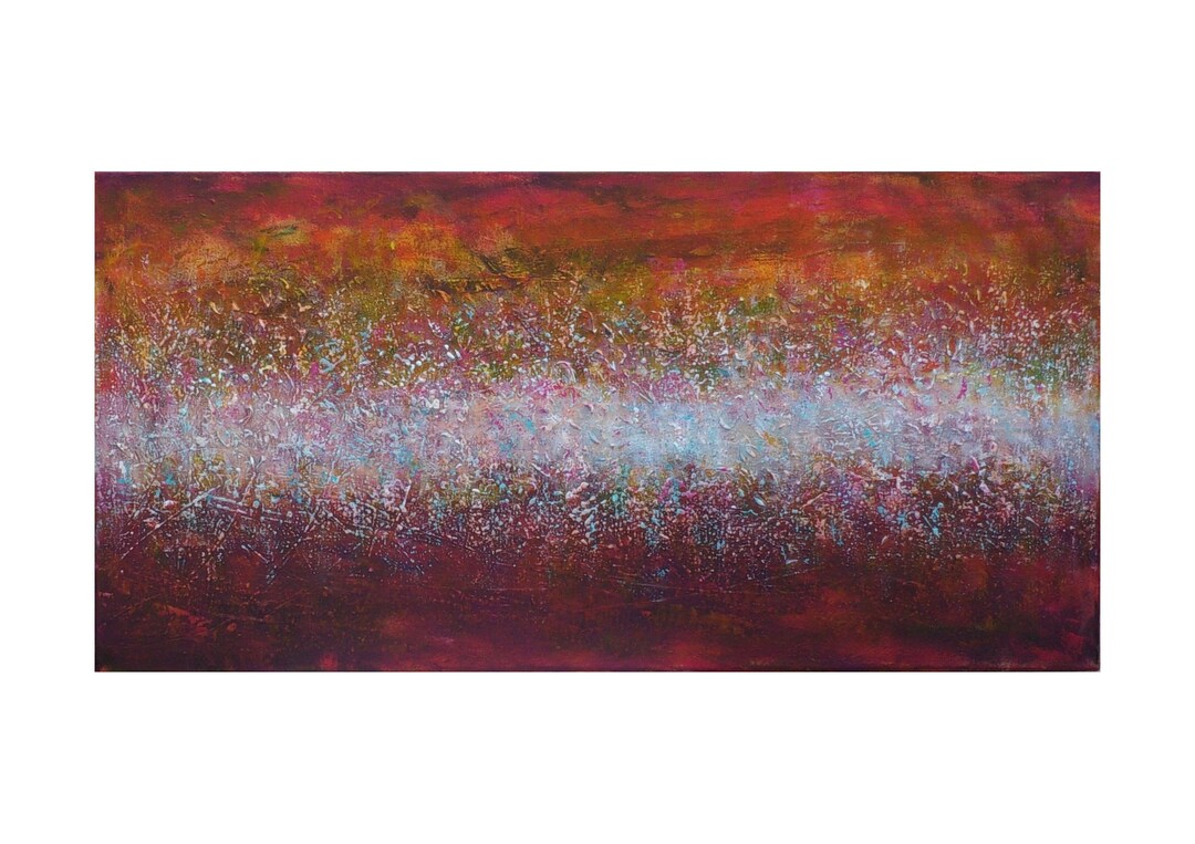 Abstract Painting, Rust Brown White, Autumn Colors, Textured Original ...