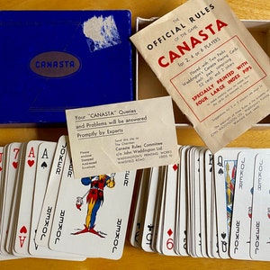 Vintage Waddingtons Canasta Card Game - Complete - in Original Box ...