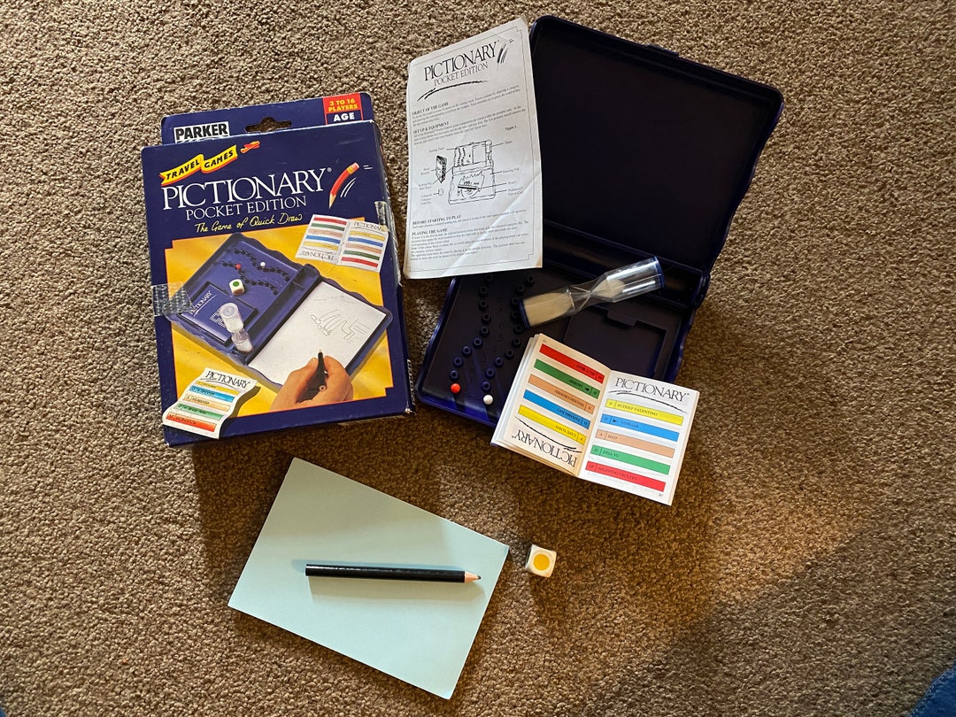 Vintage Pictionary Game - Pocket Editition - the Game of Quick Draw ...