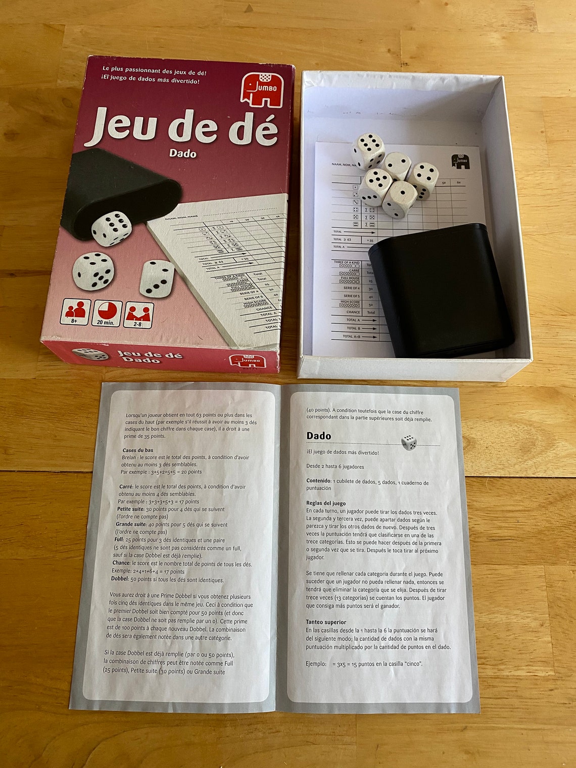 Vintage Dice Game Jeu De Des French Dice Game Similar to Yahtzee - Etsy UK