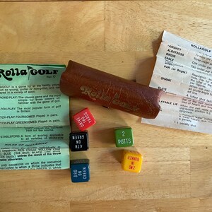 Vintage Rolla Golf Dice Game in Leather Case - Etsy UK