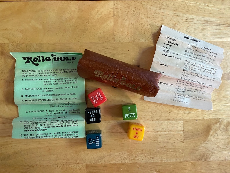 Vintage Rolla Golf Dice Game in Leather Case - Etsy UK