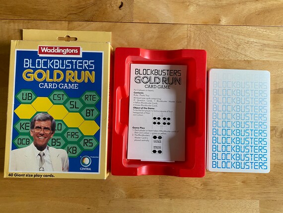 Vintage Blockbusters Gold Run Card Game Waddingtons Travel | Etsy