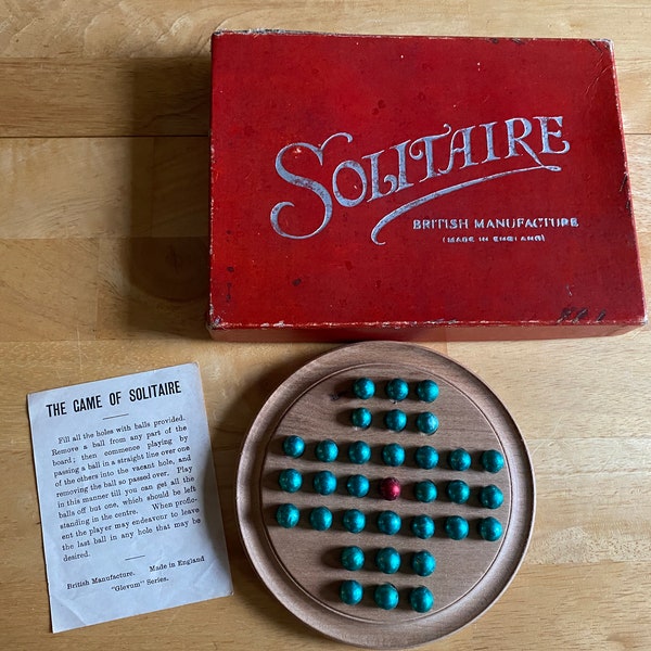 Vintage Solitaire Board Game - Etsy UK