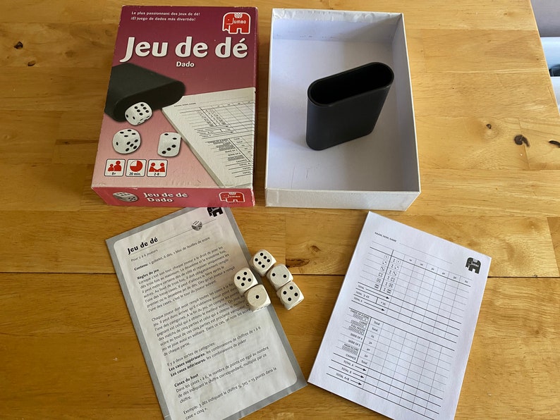Vintage Dice Game Jeu De Des French Dice Game Similar to Yahtzee - Etsy UK