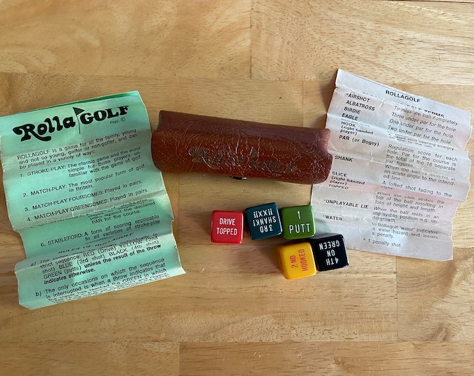 Vintage Rolla Golf Dice Game in Leather Case Dice Game - Etsy UK