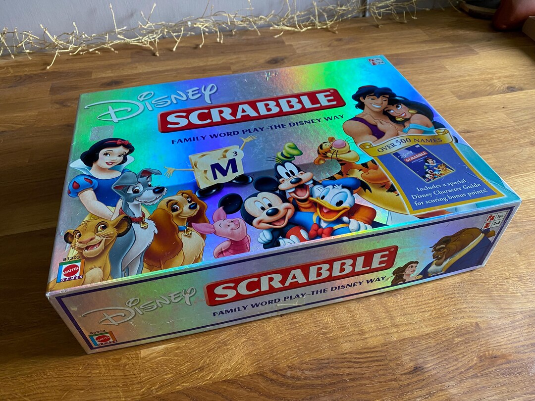 Vintage DISNEY Scrabble Board Game - Mattel Games - With Mickey Mouse ...