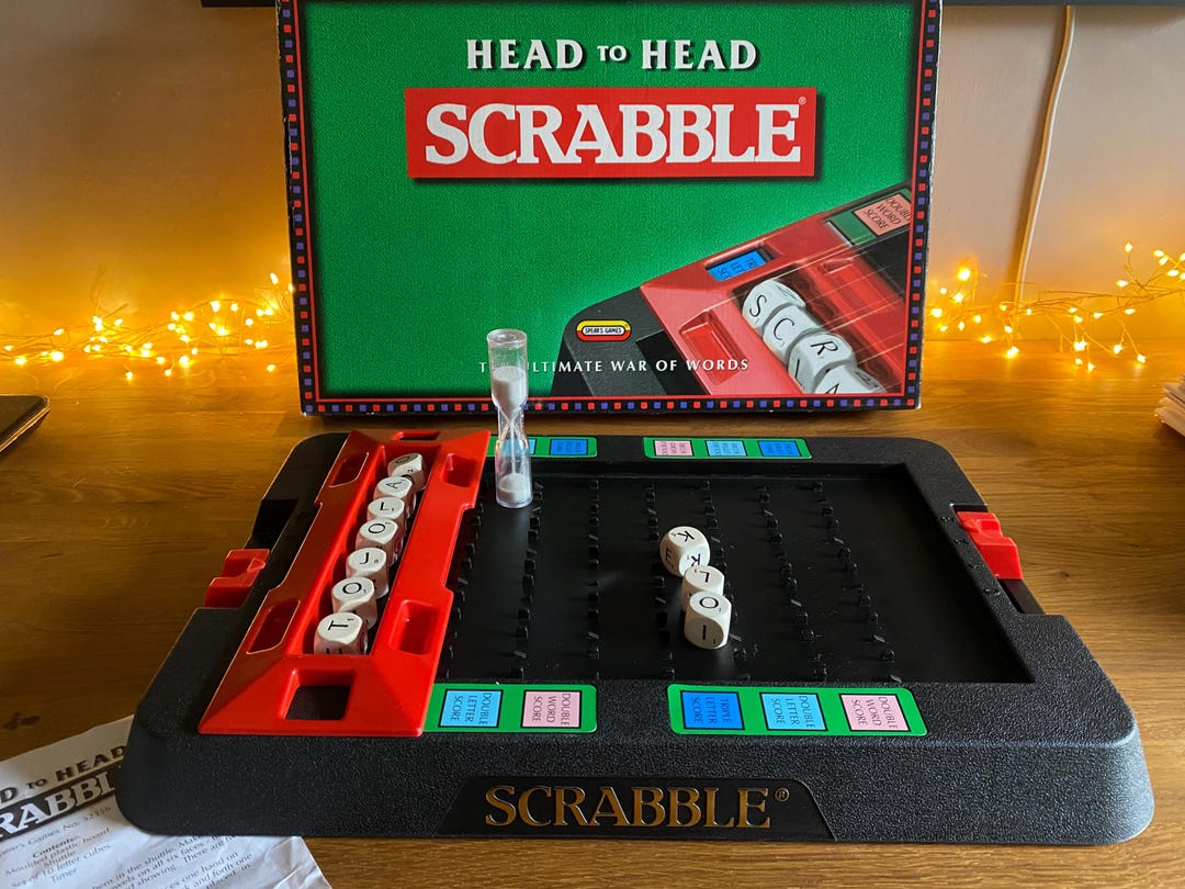 Vintage Scrabble Head to Head Board Game - Spears Games Ltd / Mattel ...