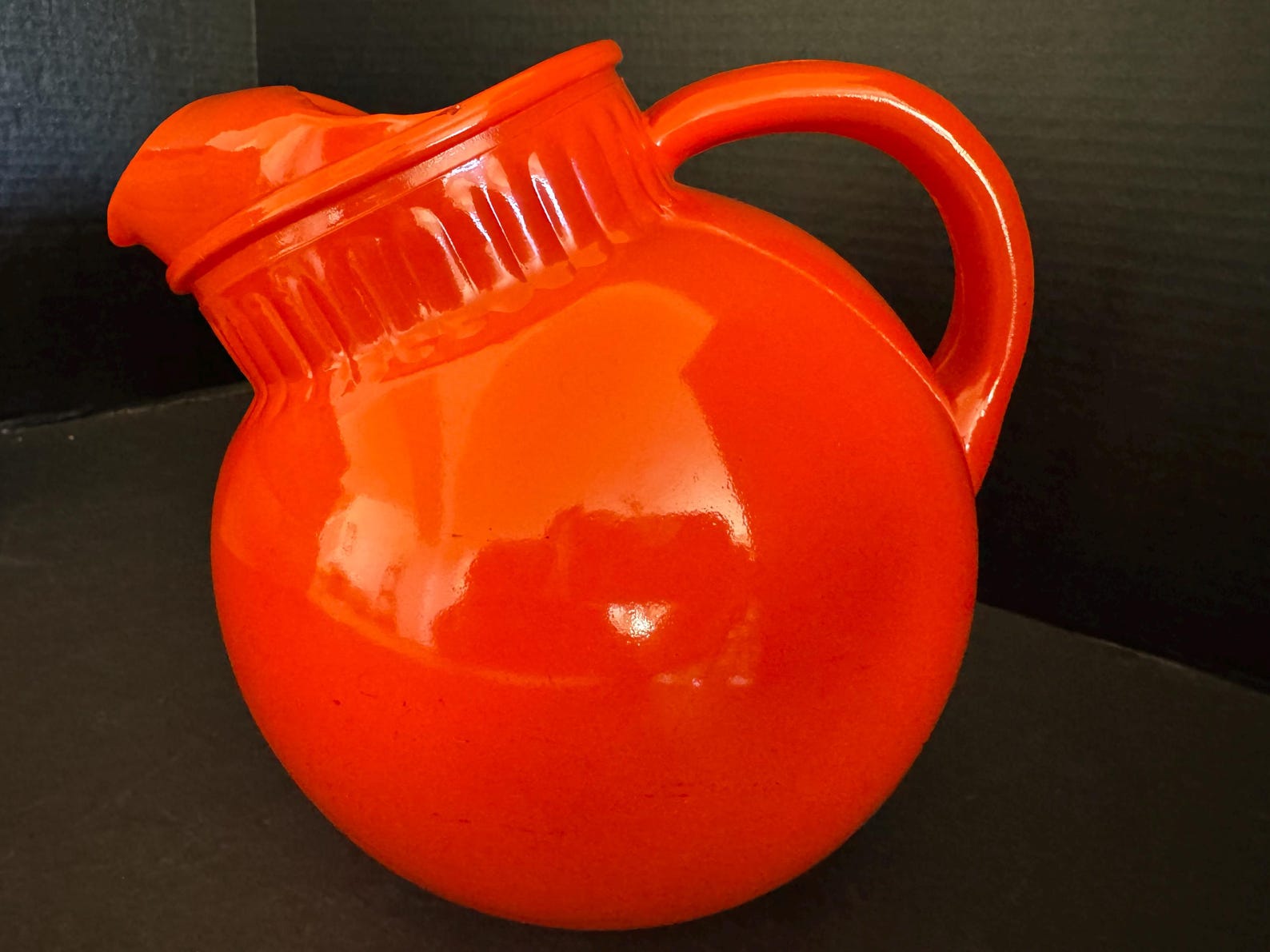 Anchor Hocking Fire King Tilted Ball Jug - Pitcher - Orange - Etsy