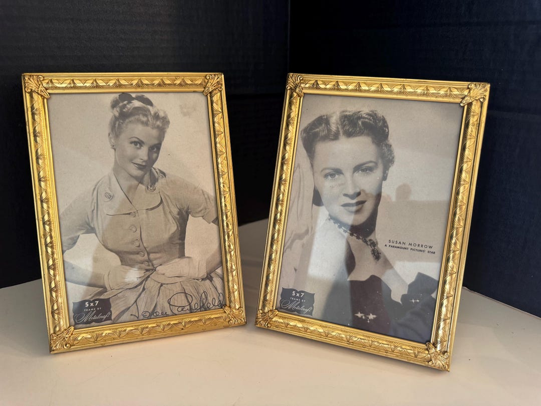 Hollywood Regency Era - Gold Tone - Metalcraft Picture Frames - With ...