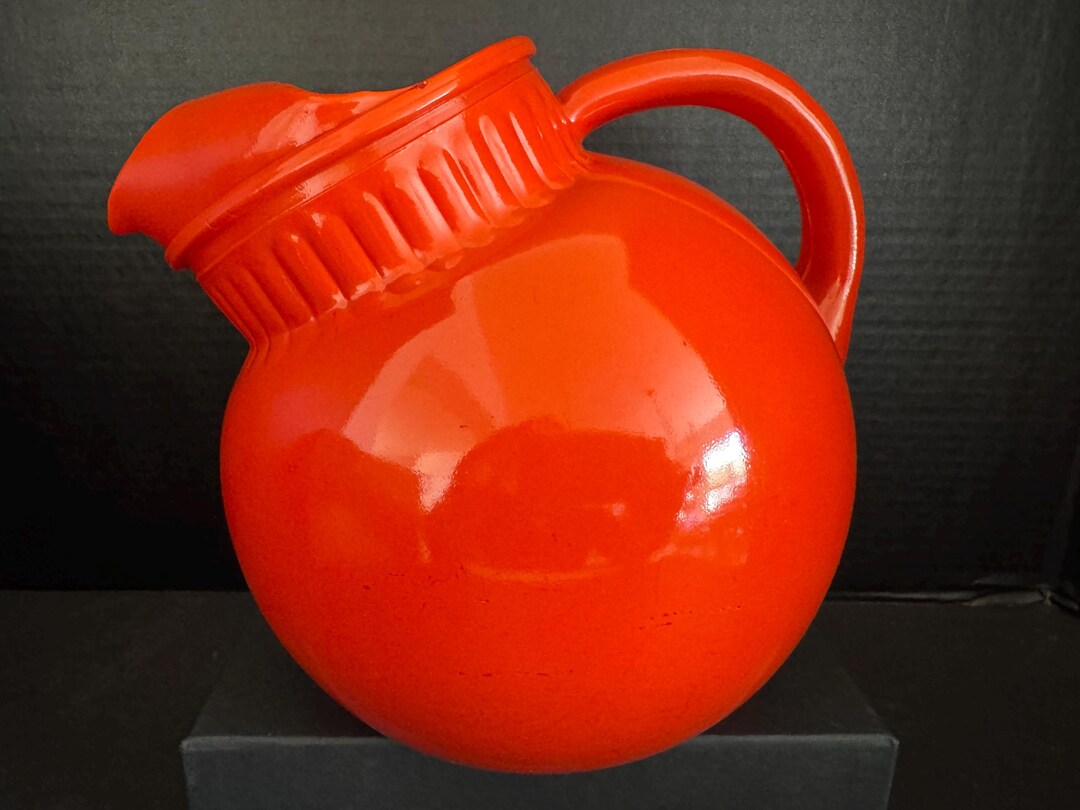 Anchor Hocking Fire King Tilted Ball Jug - Pitcher - Orange - Etsy