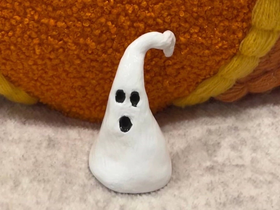 Ghost, Polymer Clay Figurine, Halloween, Decoration, Ghostie, Spooky ...