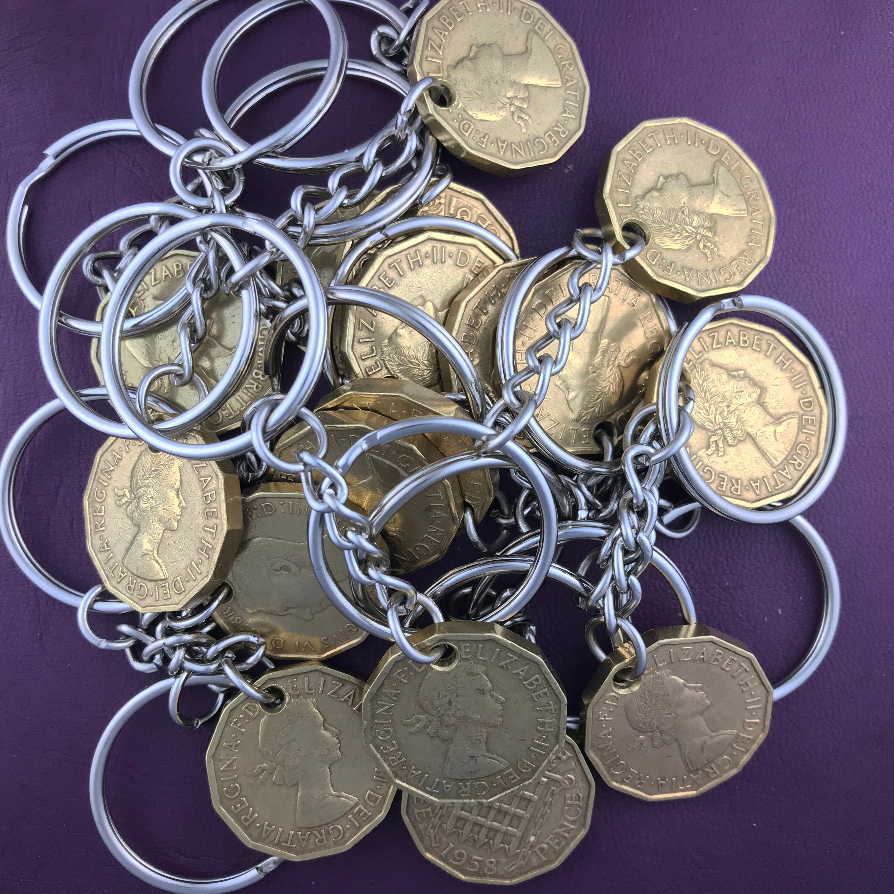 Brass 3d Threepence Coin Key Ring - Etsy