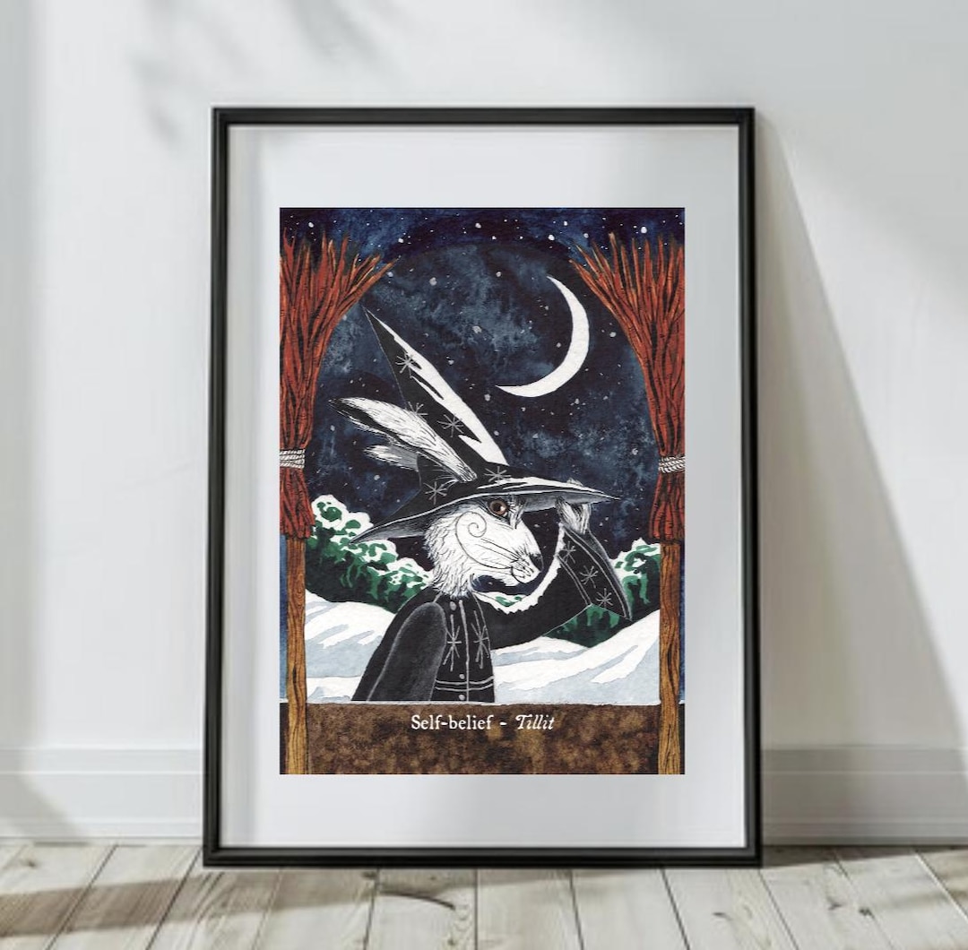 White Hare Witch, A4/5 Signed Art Print - Self Belief Affirmation ...
