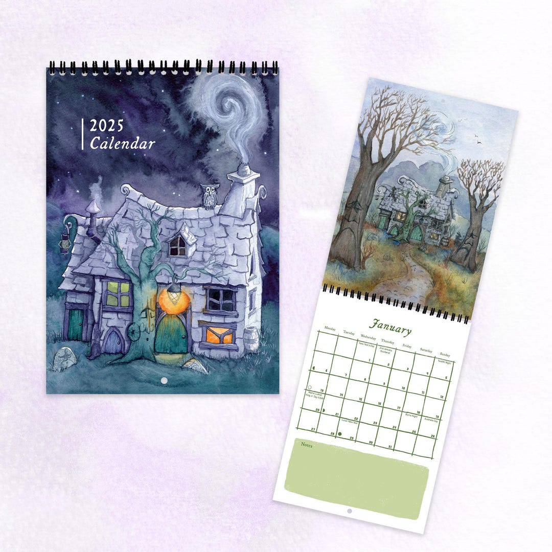 2025 Calendar/planner - A4 - the Majick Cottage Oracle Cottagecore ...