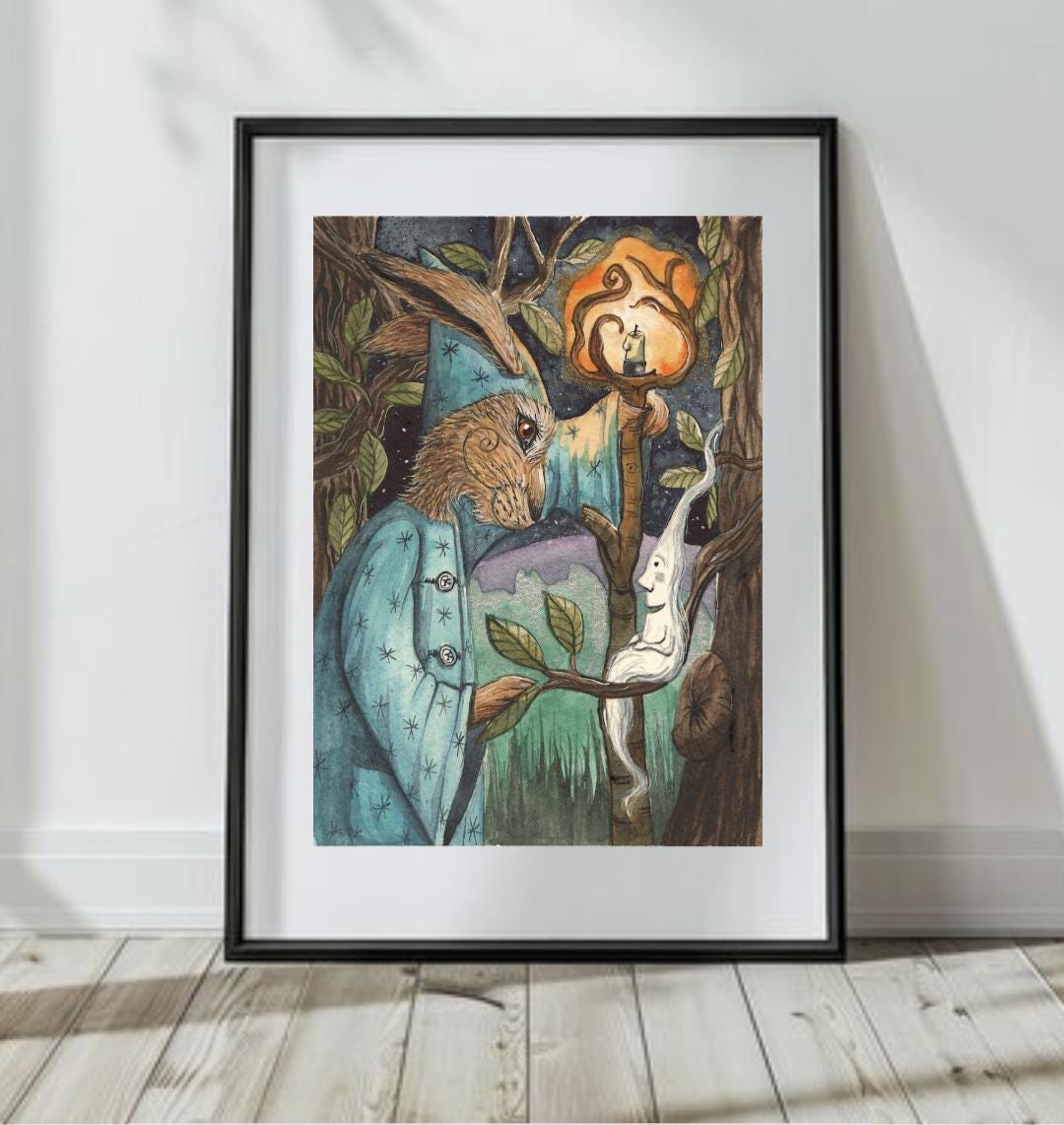 Magical Hare, A3/4/5 Signed Art Print - Magical Nature Spirit in ...