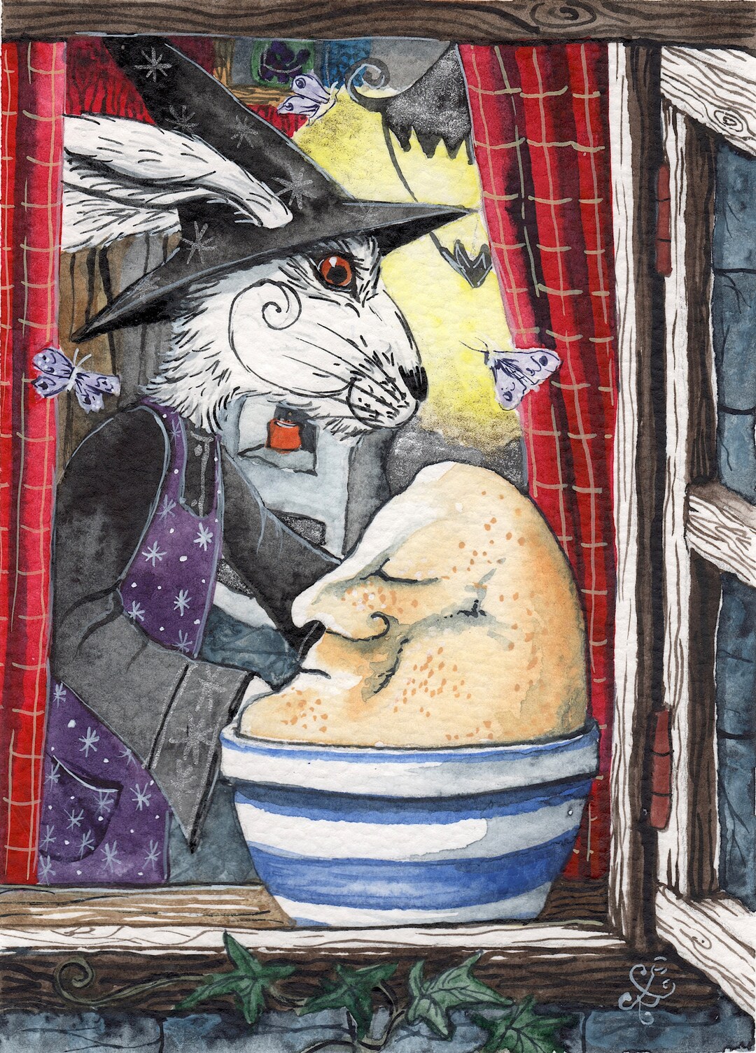 Fullmoon Pudding, A3/4/5 Signed Art Print Witchy Kitchen matlock the ...
