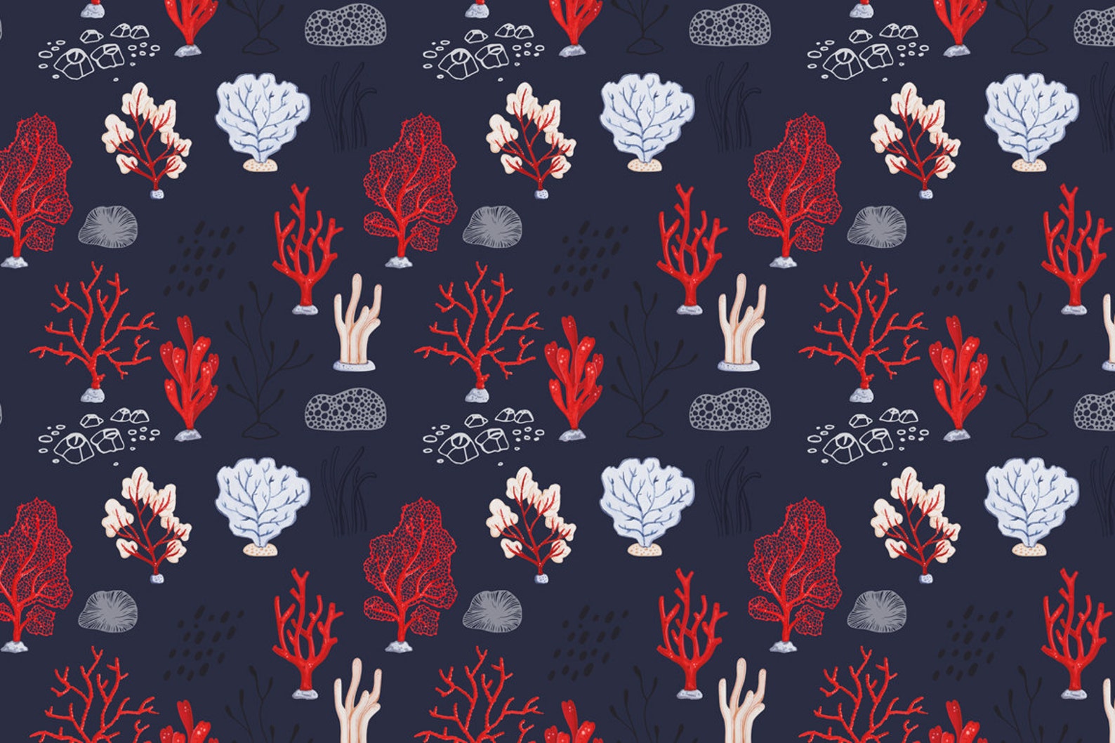 6 Coral Reef Patterns Digital File Printable Clipart Instant Download ...